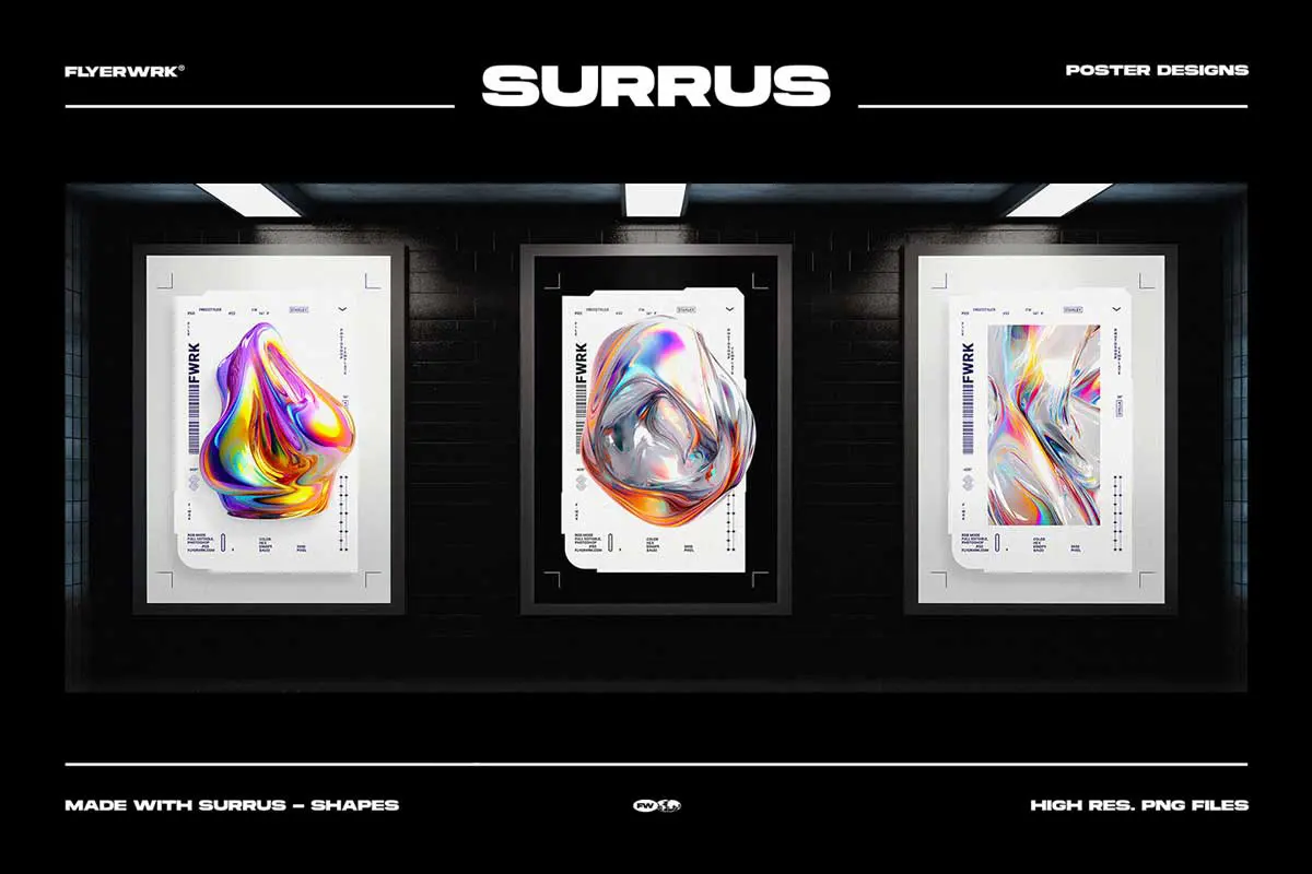 Flyerwrk – Surrus 32款潮流迷幻视觉冲击力3D液体流体抽象艺术海报背景图片设计素材 - 格外视觉(uigui.cn)-国外高 ...