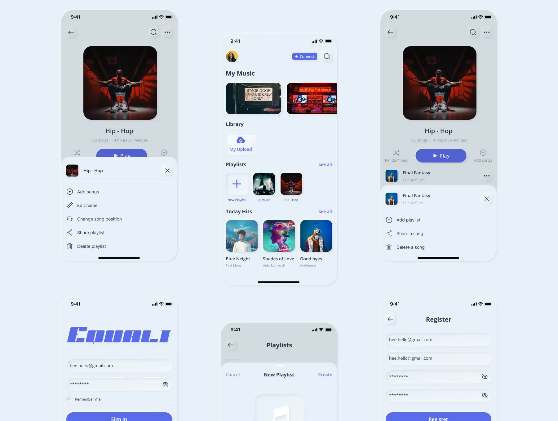 Equali – Equalizer App UI Kit 30多屏音乐均衡器应用程序 UI 套件 – 设计素材网