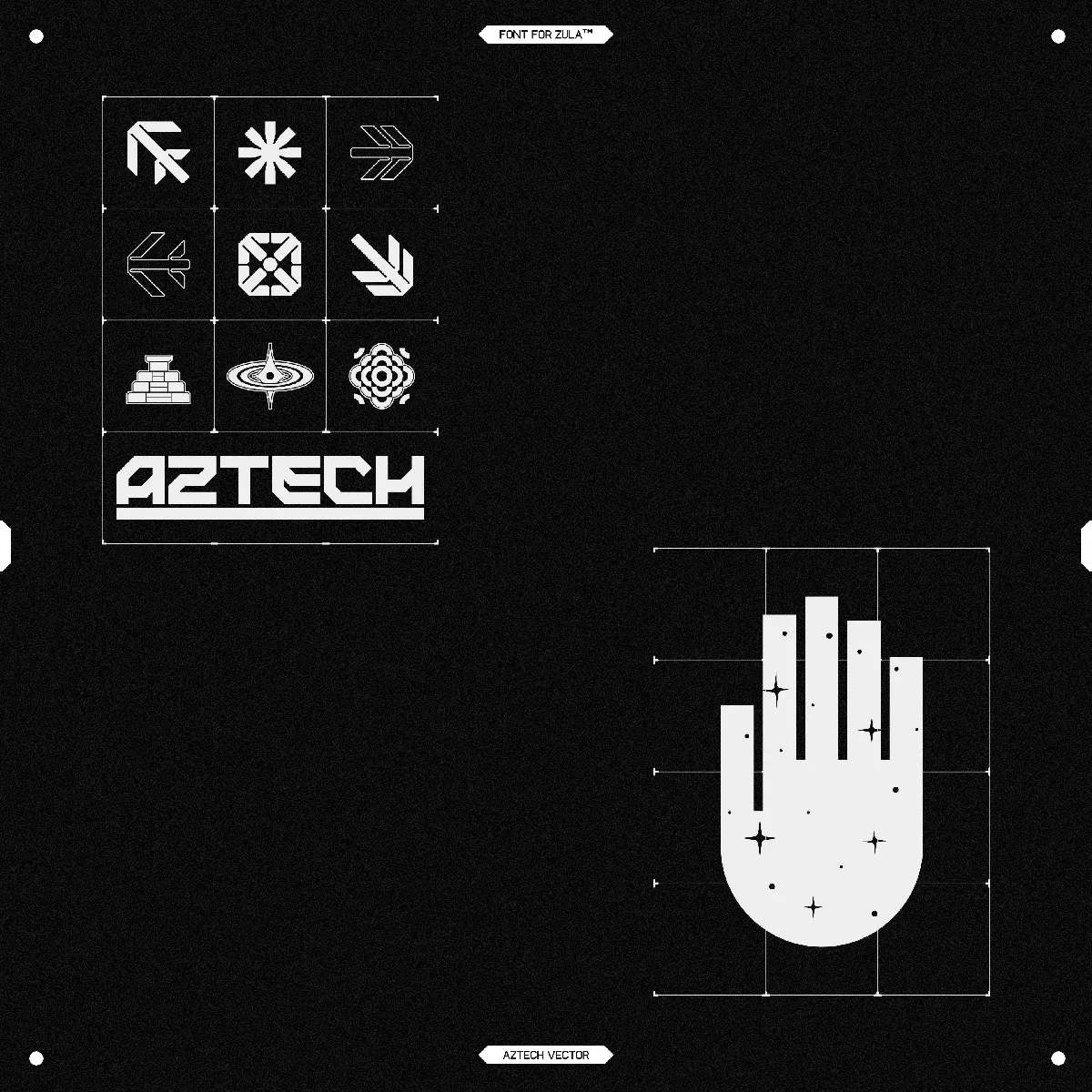 AZTECH VECTOR PACK 阿兹特克科技现代古代未来主义抽象AI矢量符号图腾logo图标标识图形设计素材 – 设计素材网