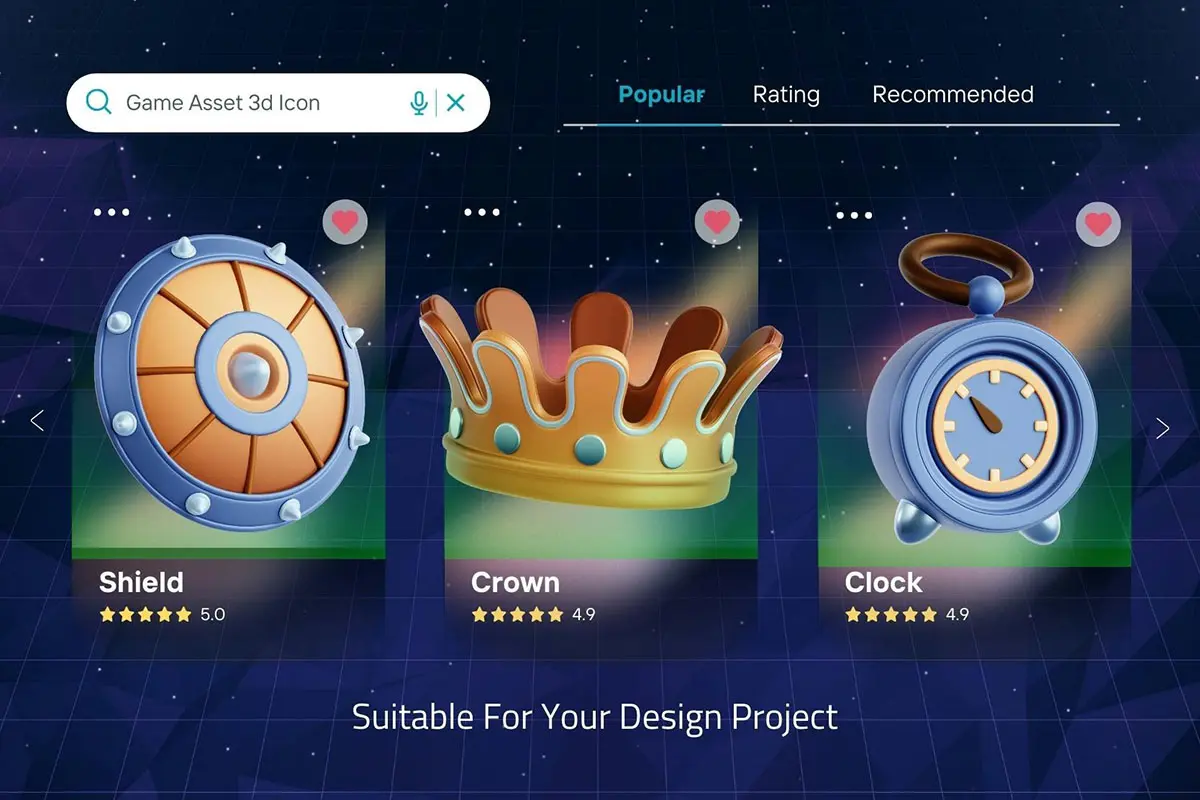 IB Game Asset 3d Icon 15款游戏道具3D图标icon设计素材webp免抠图片 – 设计素材网